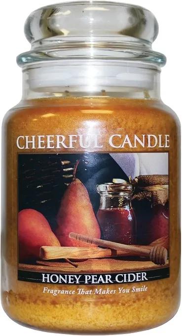 Cheerful Candle Vonná svíčka ve skle Medovo-Hruškový Cider - Honey Pear Cider, 24oz