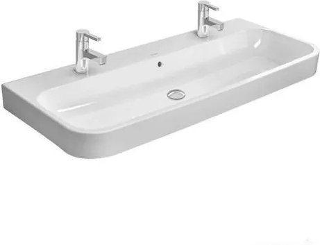 Umyvadlo Duravit Happy D.2 120x50,5 cm se dvěma otvory pro baterii 2318120024