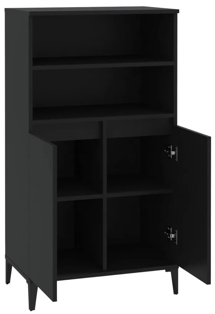 Skříň highboard černá 60 x 36 x 110 cm kompozitní dřevo