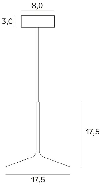 MAXLIGHT P0456 - LED Lustr na lanku HANA LED/6W/230V pr. 17,5 cm černá