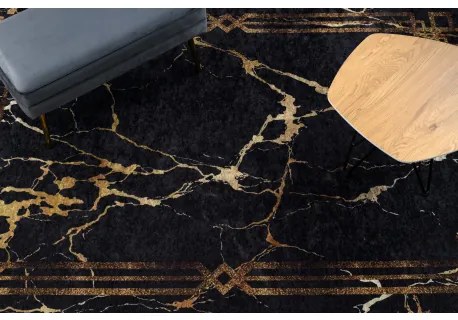 MIRO 51333.801 mycí kobereček Mramor, rám protiskluz černý / zlatý velikost 160x220 cm | krásné koberce cz