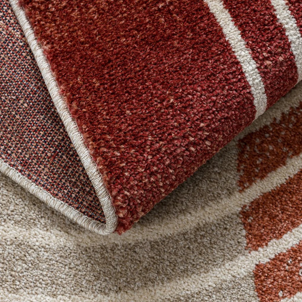 Dywany Łuszczów, Kusový koberec Fusion 0810 beige/terra, 200x290, vícebarevná, kancelář