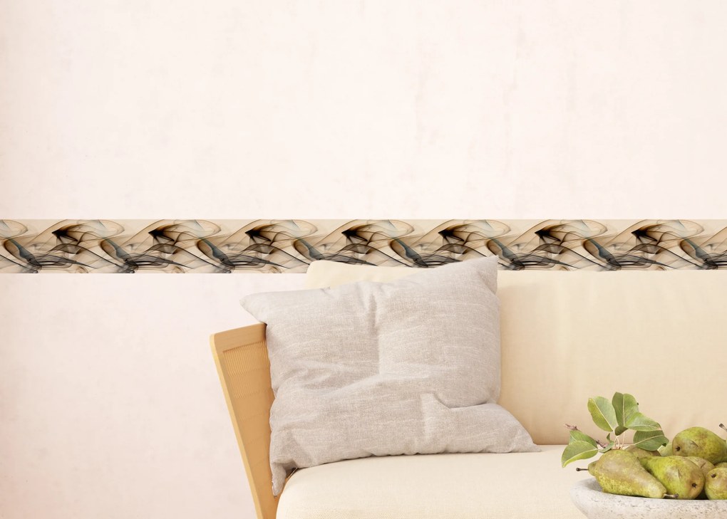 Samolepící bordura na zeď Hnědý Magický Kouř | 5 m x 13.8 cm | DWB8243