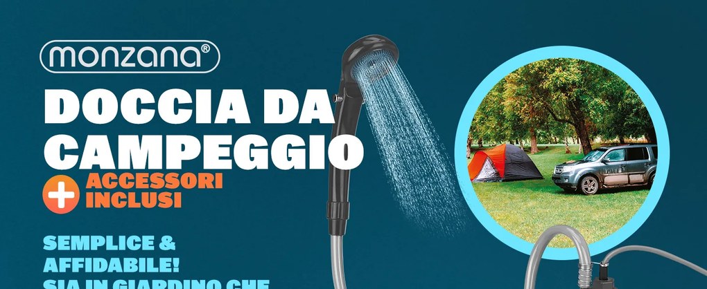 Kempingová sprcha antracitová s Ponorné čerpadlo