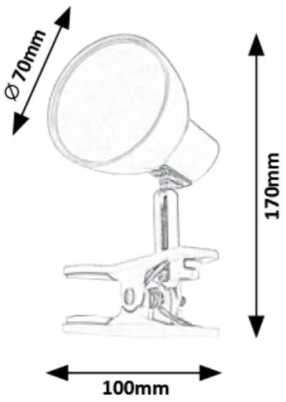 Rabalux 1479 - LED Lampa s klipem NOAH LED/5W/230V modrá
