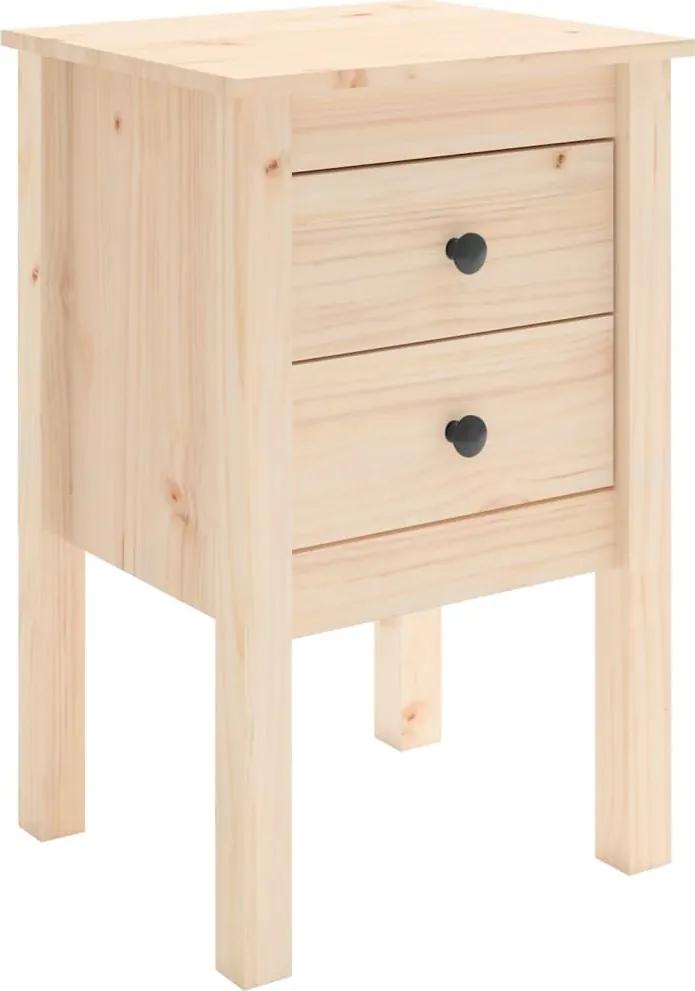 vidaXL Noční stolek 40 x 35 x 61,5 cm masivní borové dřevo [813689] Barva: Černá
