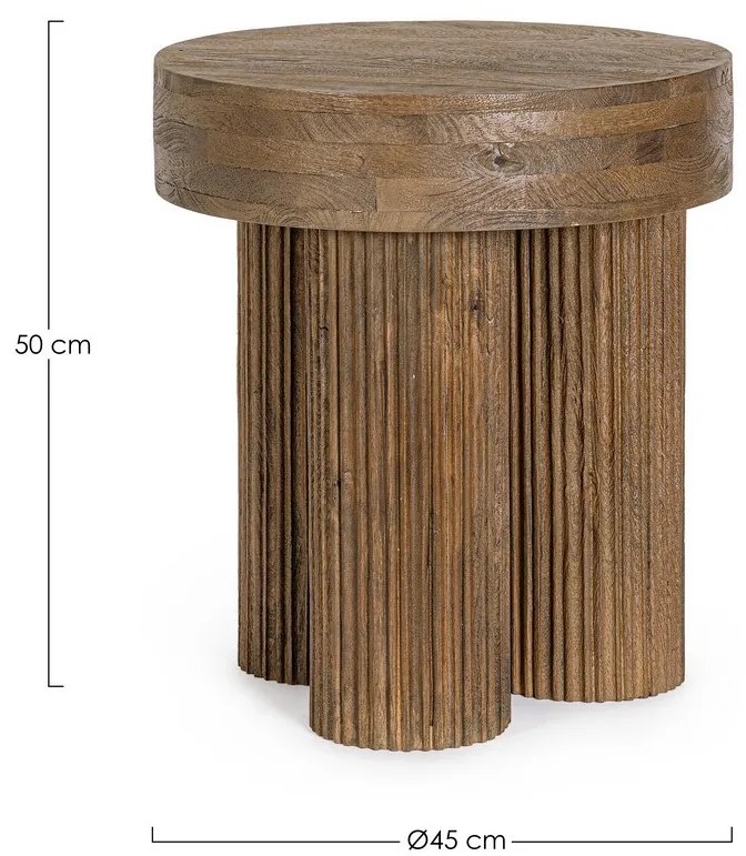 BIZZOTTO odkládací stolek DACCA hnědý ø45 cm 0747034