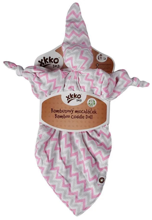 Kikko Bambusový muchláček XKKO BMB Baby Pink Chevron