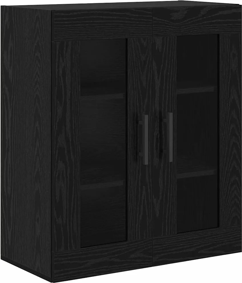 Vysoký bufet 2 ks Černý dub 69,5 x 34 x 180 cm Kompozitní dřevo 3403197