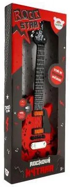 Teddies Kytara elektrická ROCK STAR 58 cm na baterie se zvukem a světlem