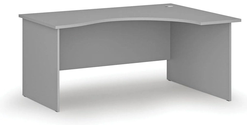 Ergonomický kancelářský psací stůl PRIMO GRAY, 160x120 cm, pravý, šedá
