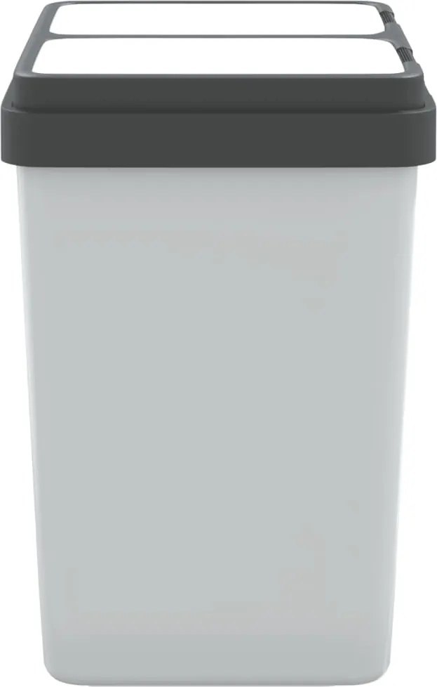 Dvojitý odpadkový koš bílý 2 x 25 l 154981