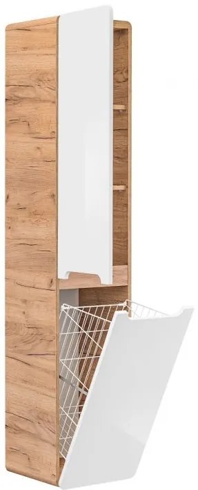 Comad COMAD ARUBA WHITE 804 FSC Vysoká skříňka 35cm s košem na prádlo - Comad