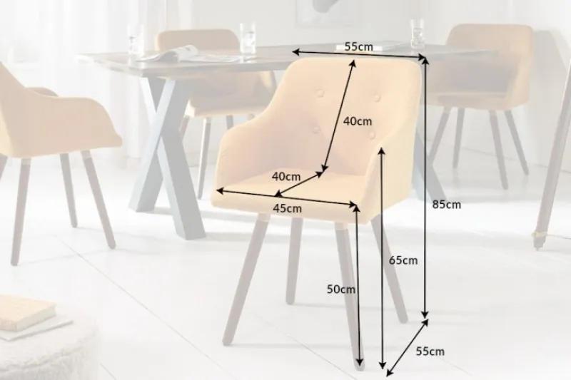 Noble Home Hořčicová jídelní židle Scandinavia Meisterstück