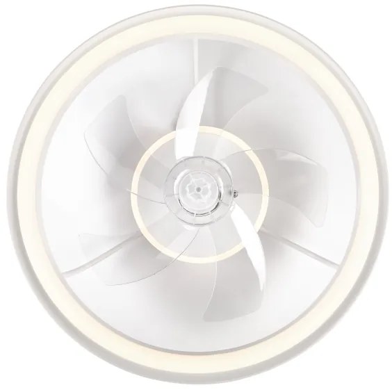 LED Stropní svítidlo s ventilátorem FARGO LED/37W/230V bílá + DO