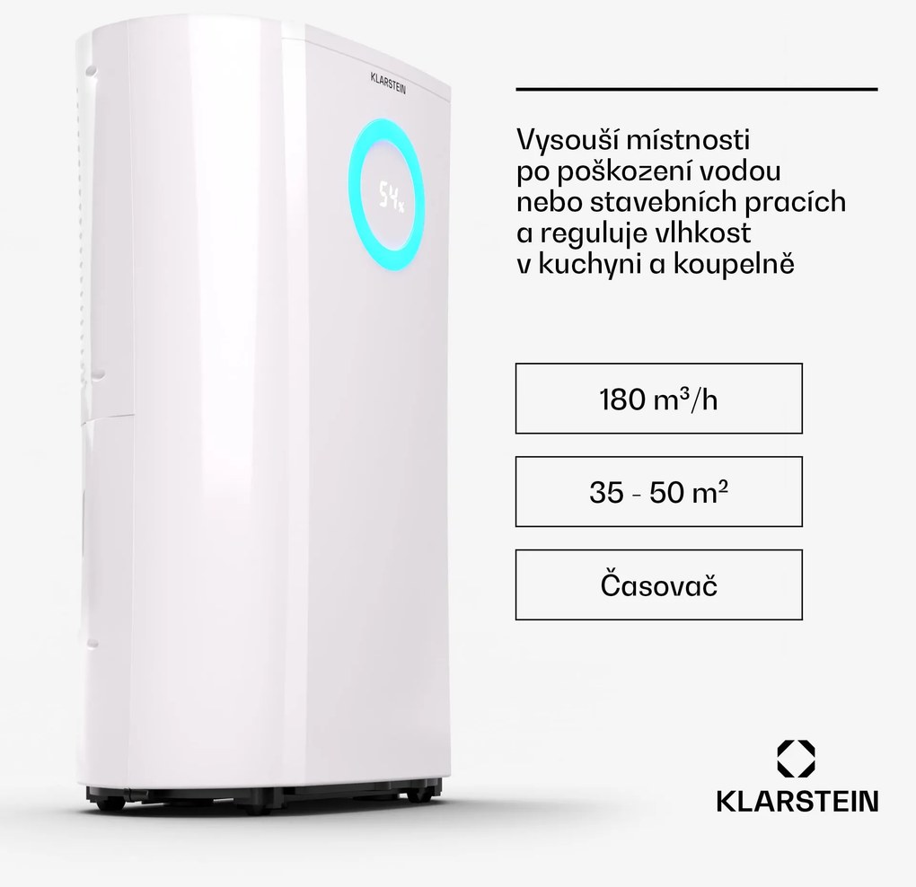 Klarstein DryFy Pro Connect 20 Smart, odvlhčovač, WiFi, komprese, 20 l/d, 35-50 m²