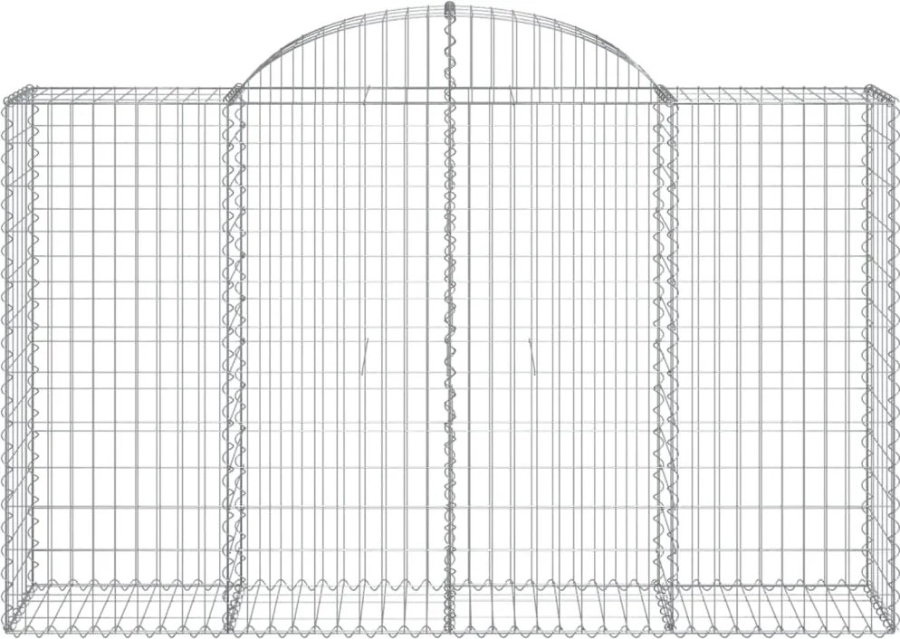 Klenuté gabionové koše 5 ks 200x50x120/140cm pozinkované železo 3146344
