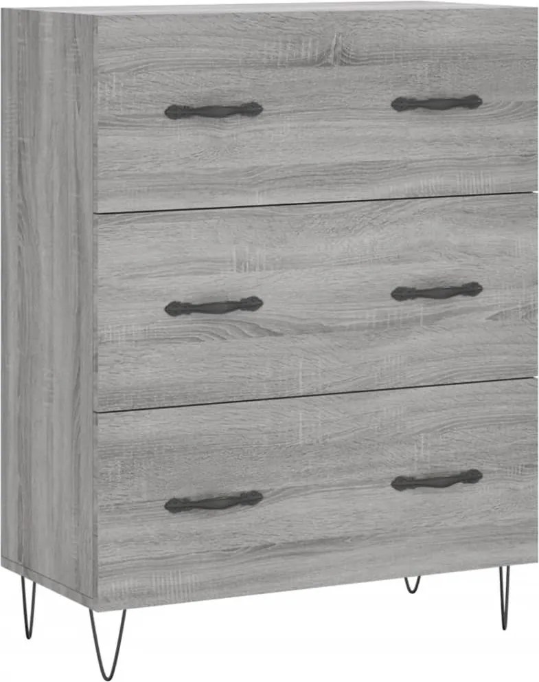 Skříň highboard šedá sonoma 69,5 x 34 x 180 cm kompozitní dřevo 3198087
