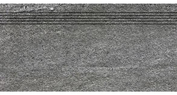 Rako Quarzit DCVSE738 schodovka reliéf 29,8x59,8 tmavě šedá