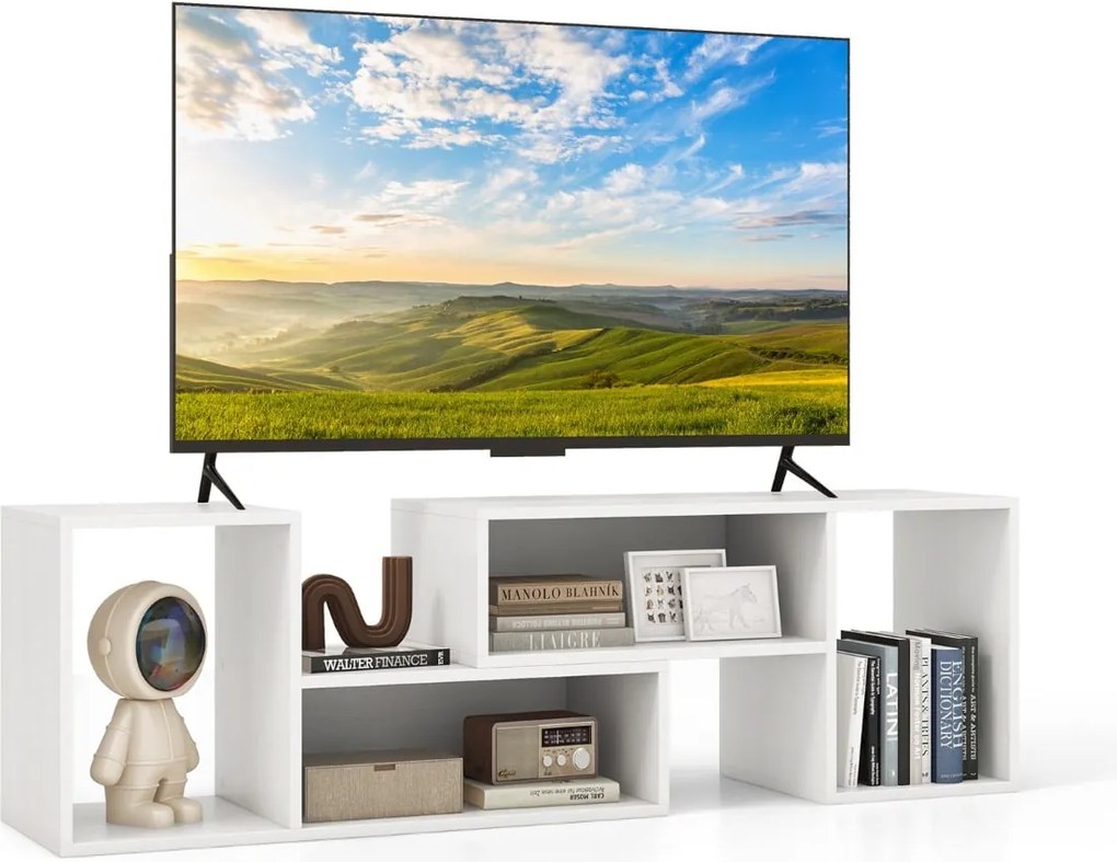 Costway Televizní skříň 2dílná bezplatná kombinace televizního stojanu