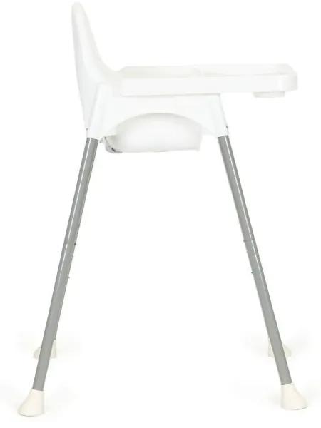 Dětská bílá židlička na krmení 2v1