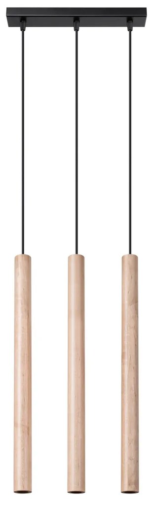 Sollux Lighting Závěsné svítidlo PASTELO 3L dřevo