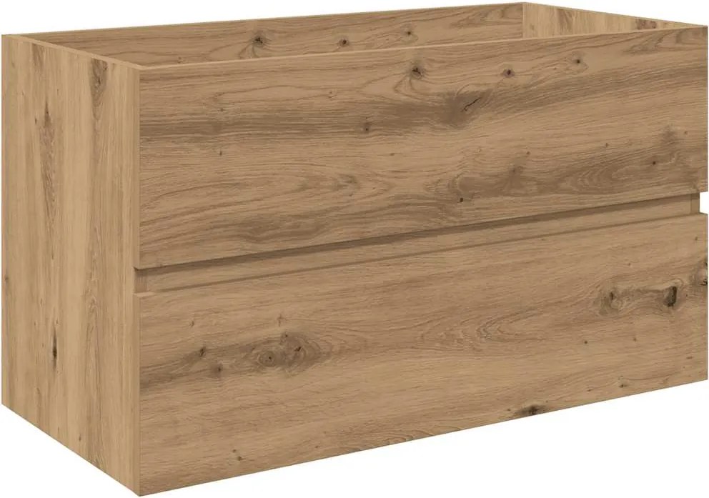 Umyvadlová skříňka s vestavěným umyvadlem a baterie dub artisan 3328934