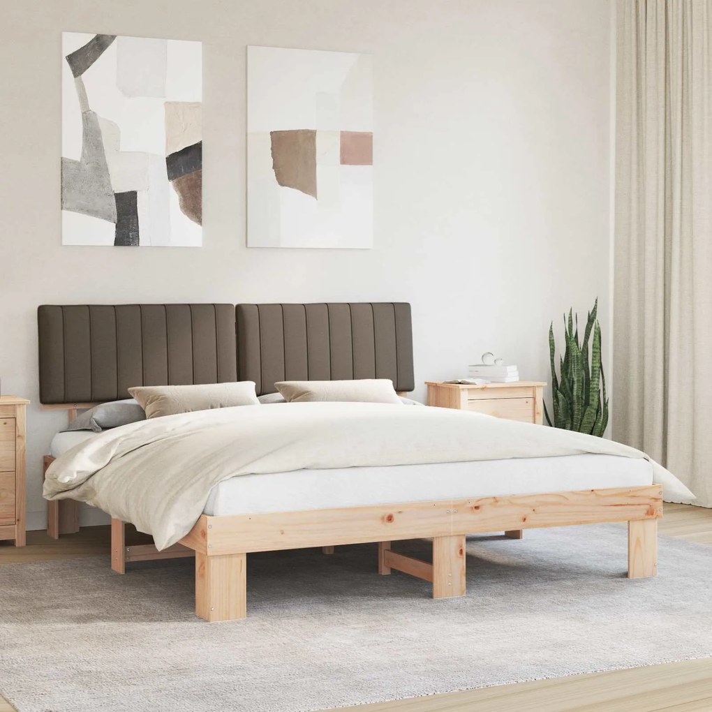 Rám postele s čalouněným čelem s čelo Taupe 180 x 200 cm 3398102