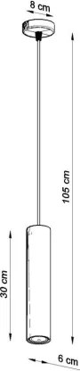 Lustr SOLLUX Lino GU10 1x40W bez zdroje SL.0636 přírodní dřevo