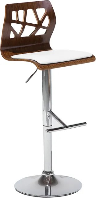 Barová židle bílá/hnědá PETERSBURG