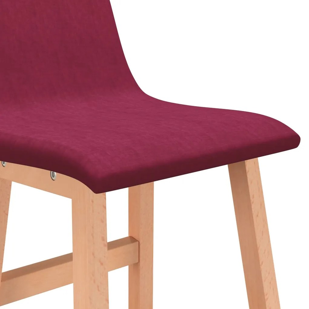 Barové židle Quarry - 2 ks - textil | vínové