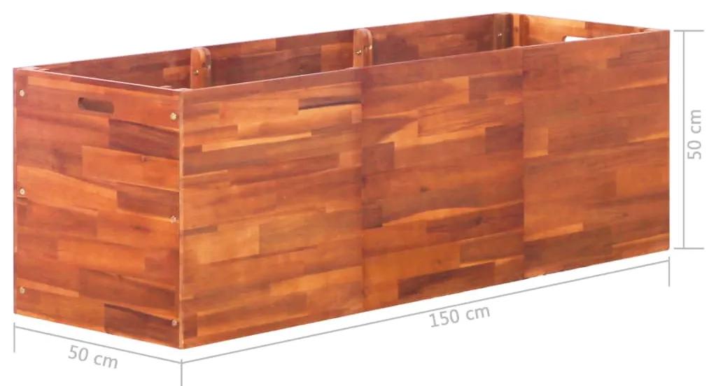 Vyvýšený záhon akáciové dřevo 150 x 50 x 50 cm,  44030