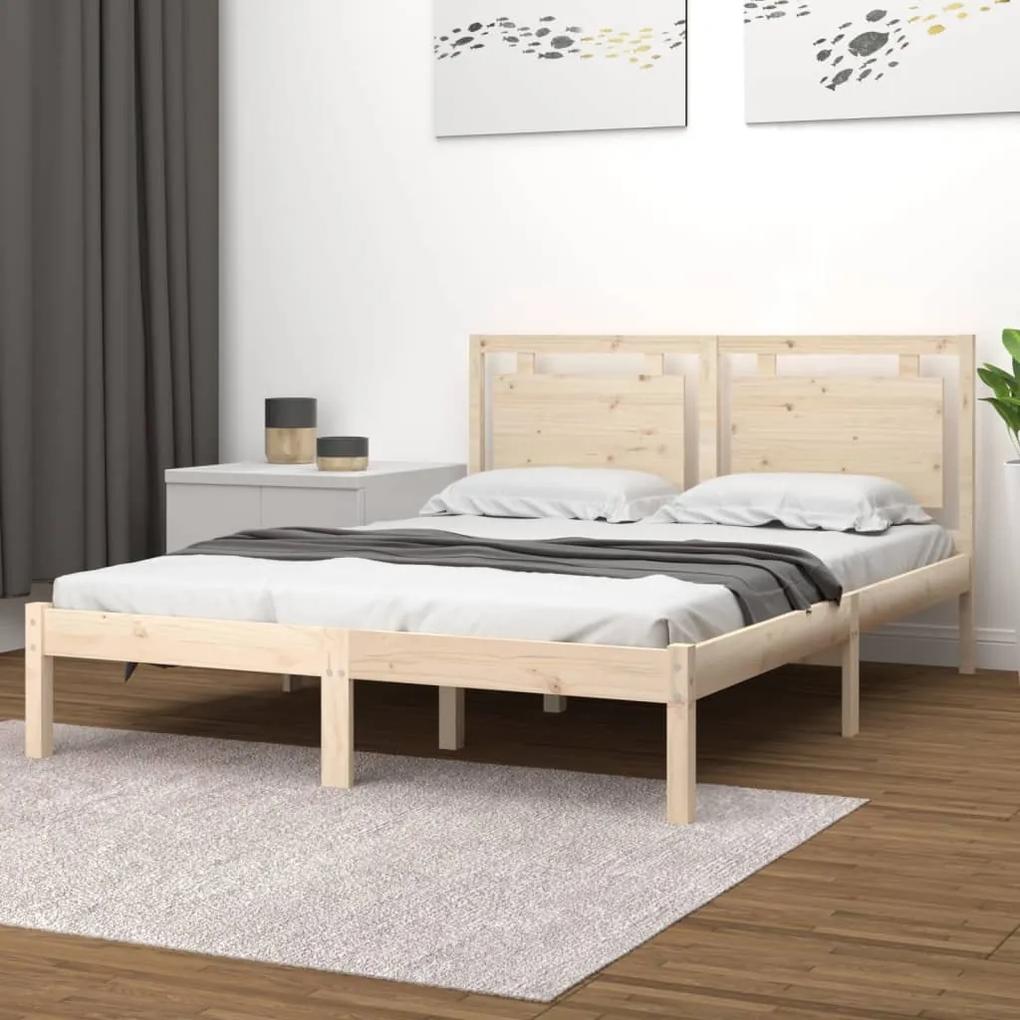 Rám postele masivní dřevo 140 x 200 cm,  3105535