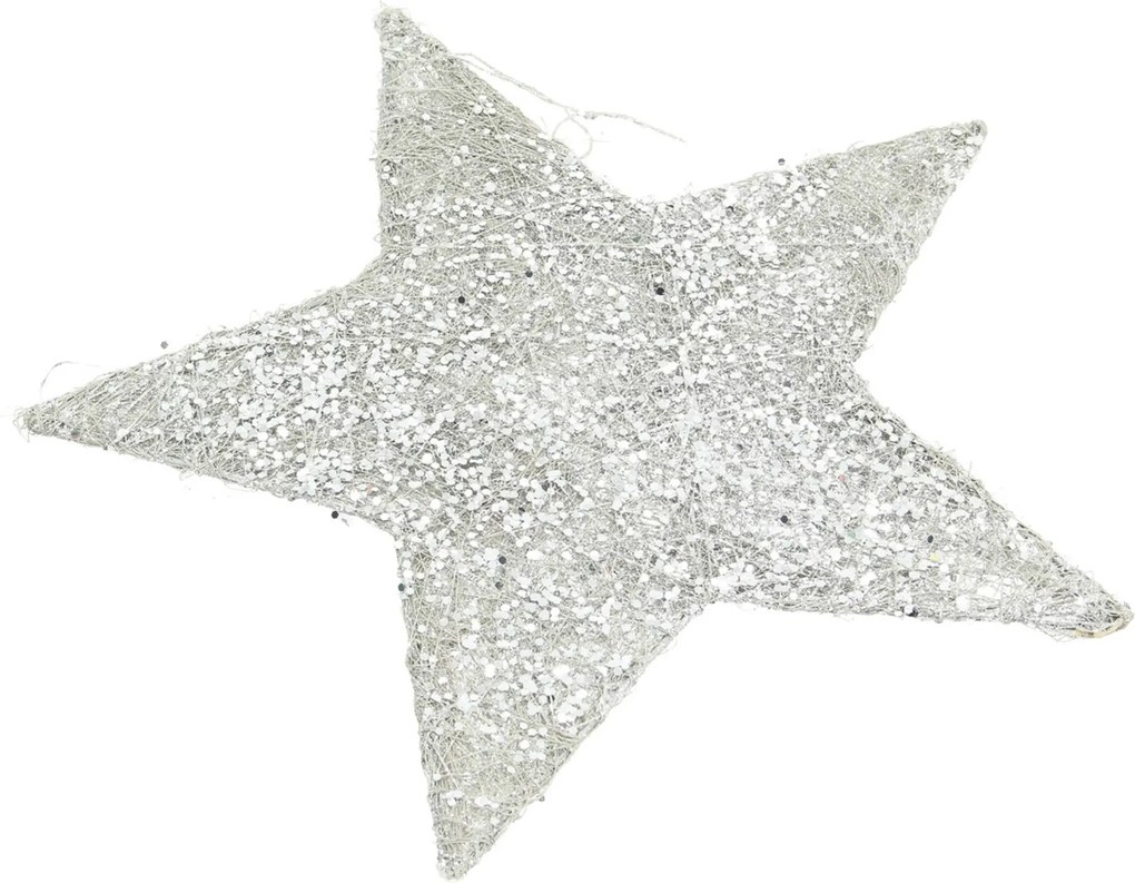 Vánoční ozdoba Star Silver 30 cm