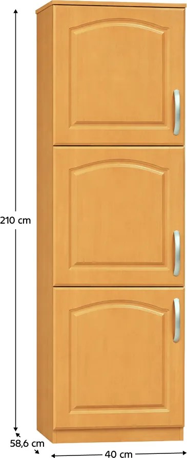 Kuchyňská skříňka levá, olše, LORA MDF NEW KLASIK S40 / 210/57