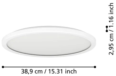 Eglo 901447 - LED Koupelnové svítidlo ROVITO 18,5W/230V pr. 38,9 cm IP44 bílá
