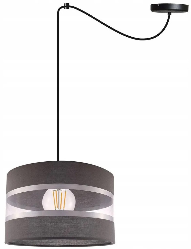 Závěsné svítidlo Elegance Spider, 1x textilní stínítko (výběr ze 3 barev), (výběr ze 2 barev konstrukce), (fi 35cm)