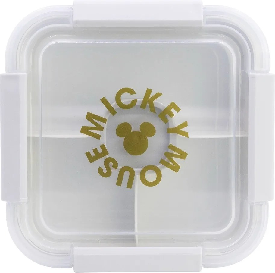 Bílý plastový dětský svačinový box Mickey Mouse – STOR