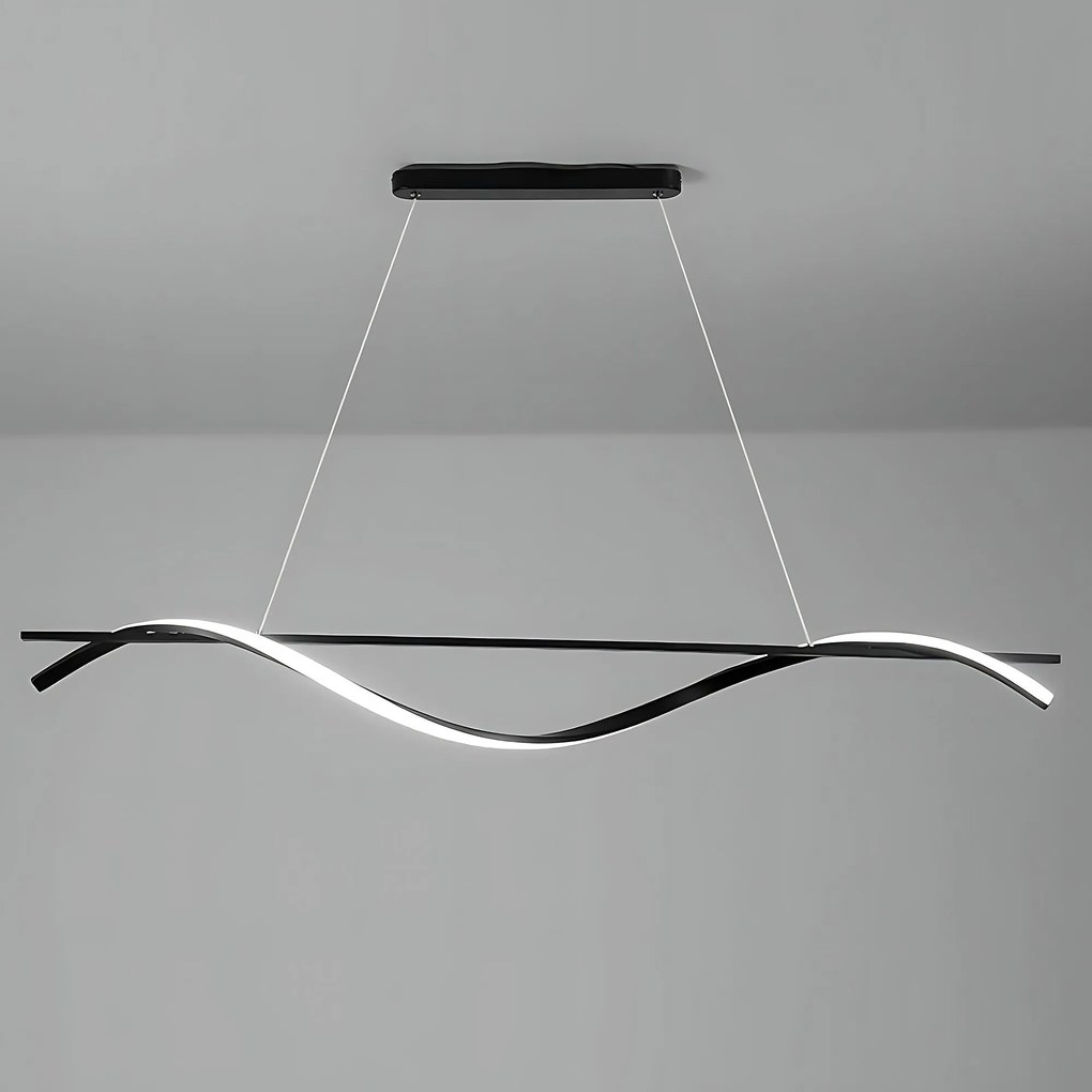 Toolight Toolight, LED závěsná lampa 120cm, 27W, 3000K, LHJ019-CP, černá, OSW-50004
