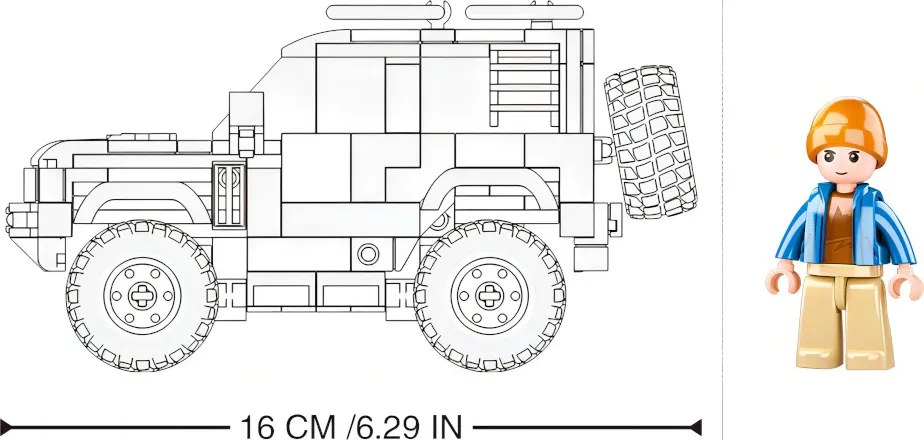 Sluban Model Bricks M38-B1015 Anglické SUV Attacker
