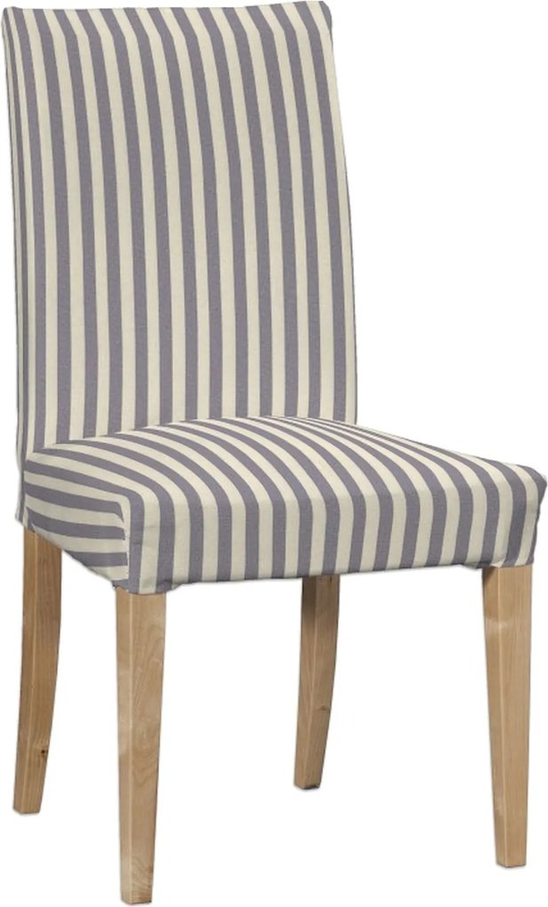 Potah na židli IKEA Henriksdal, krátký barva tmavě modrá látka vzorované