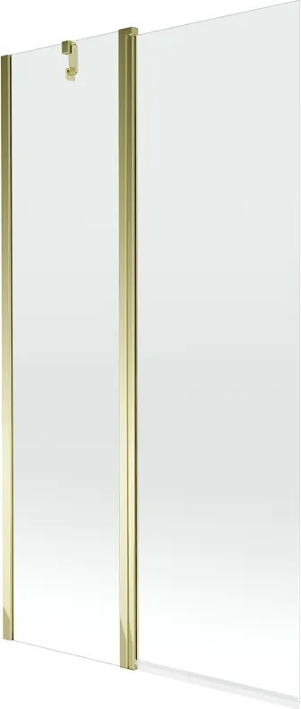 Mexen Flip, vanová zástěna 1-křídlová 100 x 150 cm, otočné křídlo, 6 mm čiré sklo, zlatý profil, 894-100-101-50-00
