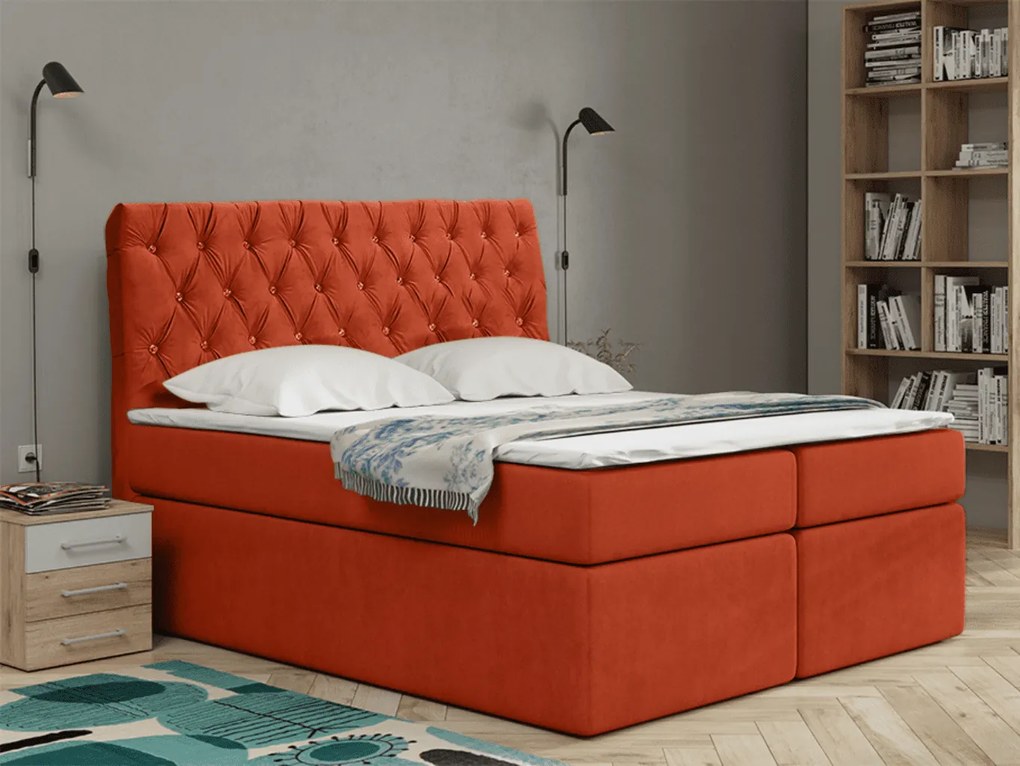 Boxspring 180x200 cm Ornela Barva: Hnědá - Trinity 08