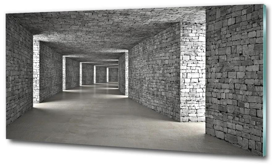 Wallmuralia Foto obraz skleněný horizontální Tunel z cihel 100x50