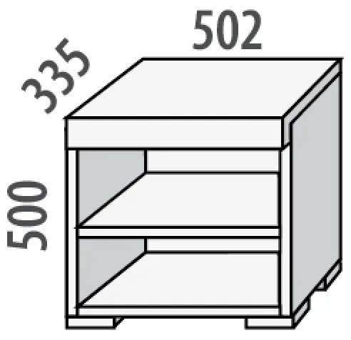 Noční stolek S&F s policí Domestav F131 Materiál: Buk cink, Barevne provedení: Moření