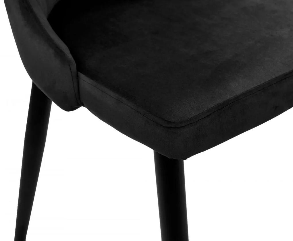 Židle LORIENT VELVET černá