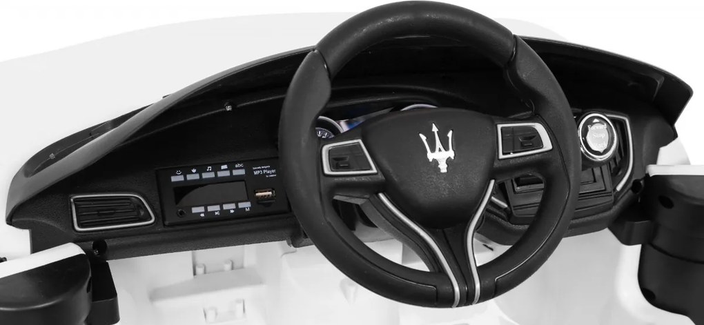 Ramiz Elektrické autíčko Maserati Ghibli na akumulátor bílé + dálkové ovládání