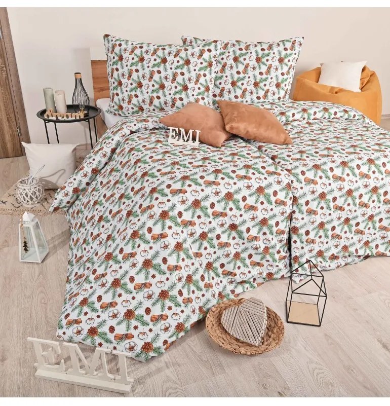 Vánoční bavlněné povlečení Glory EMI, Standardní set jednolůžko obsahuje 1x 140x200 + 1x 70x90