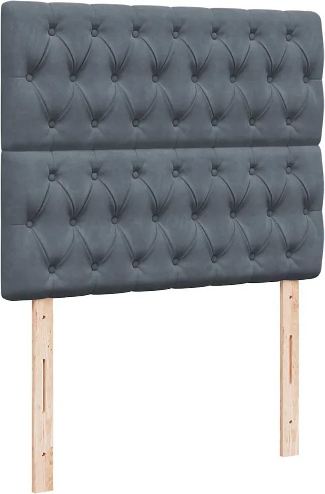 Box spring postel s matrací tmavě šedý 120x190 cm samet 3292293
