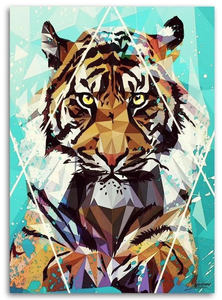 Gario Obraz na plátně Tygr jako ručně malovaný - Cantu Rozměry: 40 x 60 cm